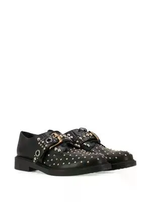TOD'S Studded Buckled Derby Shoes