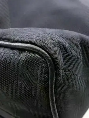 Burberry 2015-2026 Nylon Checked Satchel - Black