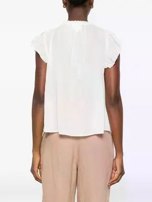 MAISON123 Dover Embroidered Ruffled Blouse