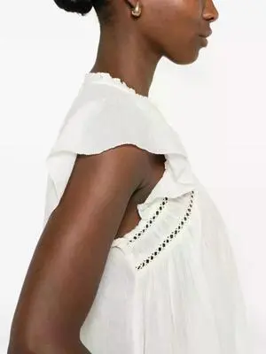 Maison123 Dover Embroidered Ruffled Blouse
