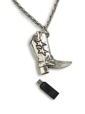 TWOJEYS Tone Boot-motif Pendant Necklace With Usb Drive