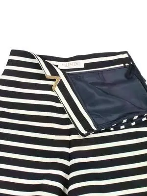 Valentino Garavani 2010s Vlogo Striped Mini Shorts