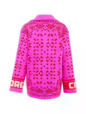 Giada Benincasa Intarsia-knit Button-down Cardigan