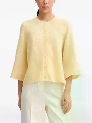 Munthe Cropped Button-up Cardigan - Yellow
