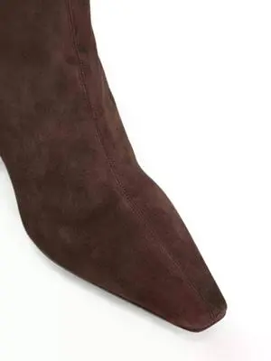 AQUAZZURA Pointed-toe Suede Ankle Boots