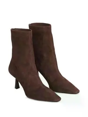AQUAZZURA Suede Ankle Boots - Brown