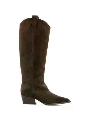 POEVE Suede Western Boots