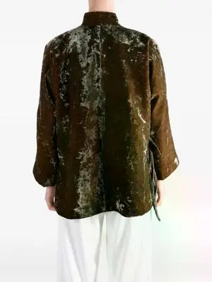 UMA WANG Crushed-velvet Side-tie Jacket