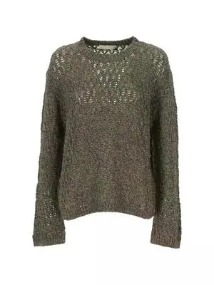 ELEH Open-knit Sequin Embellished Sweater