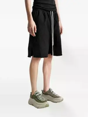 Rick Owens Raw-edge Zip-detail Shorts - Black