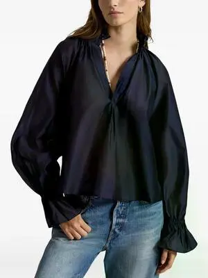 Polo Ralph Lauren Ruffled-collar Long-sleeve Blouse