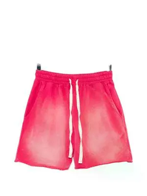 MOOJI MOOJI Faded Raw-edge Shorts - Pink