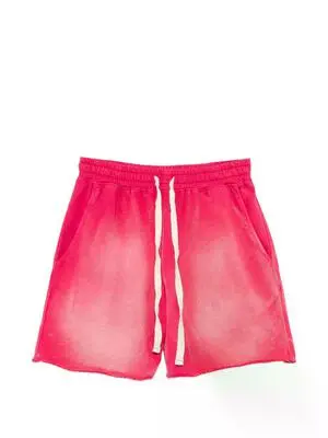 MOOJI MOOJI Faded Raw-edge Shorts - Pink