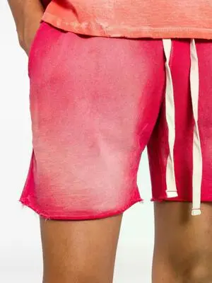 MOOJI MOOJI Faded Raw-edge Shorts