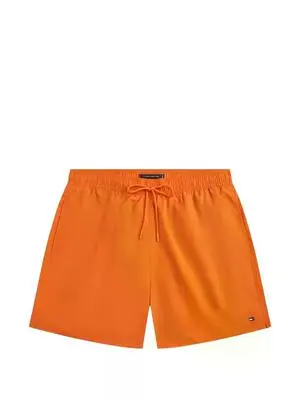 Tommy Hilfiger Logo-patch Drawstring Swim Shorts - Orange
