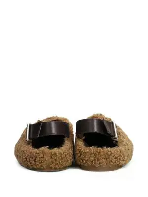 VIC MATIE Boho Teddy Shearling-effect Slippers