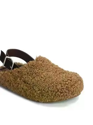 VIC MATIE Shearling-effect Clogs