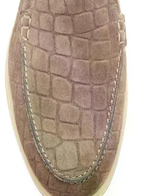 Magnanni Crocodile-effect Suede Loafers