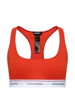 Dsquared2 Logo-underband Racerback Bra - Red