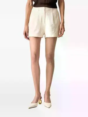MORGAN Palm-embroidered Pleated Shorts