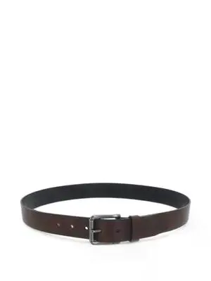 BOSS Leather Belt With Engraved Logo Buckle - Brown