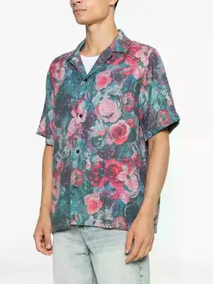LES DEUX Bouquet Floral-print Short-sleeve Shirt