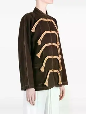 UMA WANG Tassel-embellished Contrast-stitch Jacket
