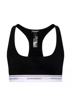 Dsquared2 Logo-band Racerback Bra - Black