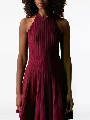 MORGAN Halterneck Ribbed Mini Dress