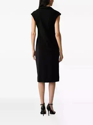 MORGAN Button-up Ruched Midi Dress