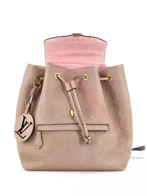 LOUIS VUITTON Montsouris Nm Monogram Empreinte Leather Pm Backpack - Neutrals