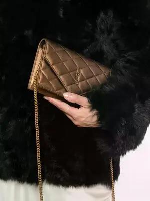 Saint Laurent Quilted Leather Bag