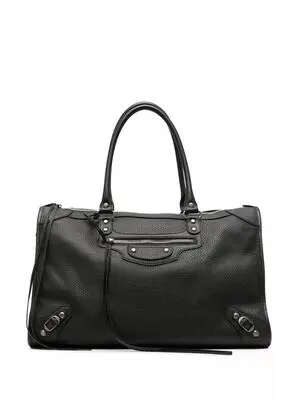Balenciaga Le City Grained-leather Tote Bag