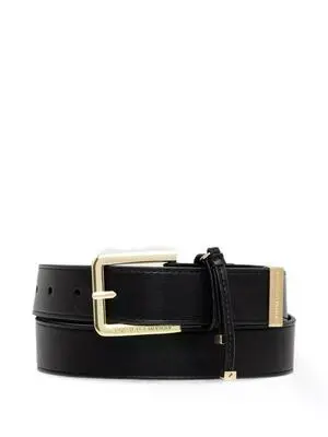 Armani Exchange Logo-engraved Buckle Belt - Black