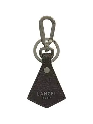 LANCEL Pyramid Grained-leather Keyring - Brown
