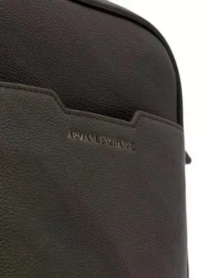 Armani Exchange Logo-plaque Pebbled-effect Messenger Bag