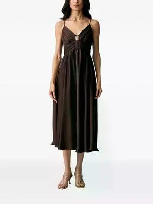 MORGAN Embellished Gathered Midi Dress