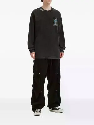 MUSIUM DIV. Portrait-print Long-sleeved T-shirt