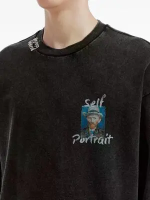 MUSIUM DIV. Portrait-print Long-sleeved T-shirt