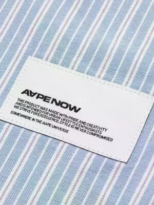 AAPE BY *A BATHING APE Vertical-stripe Logo-patch Shirt