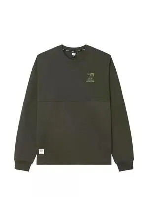 FINGERCROXX Logo-print Panelled Sweatshirt - Green