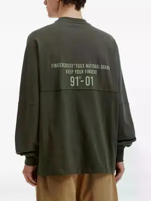 FINGERCROXX Logo-print Panelled Sweatshirt