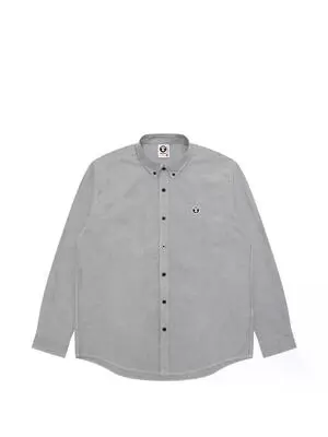AAPE BY *A BATHING APE Moonface-patch Button-down Shirt - Grey