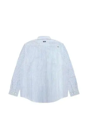 AAPE BY *A BATHING APE Moonface Vertical-stripe Logo-patch Shirt