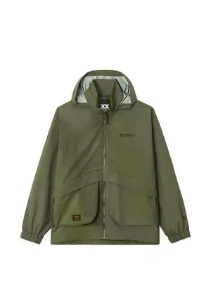 FINGERCROXX Logo-print Hooded Jacket - Green