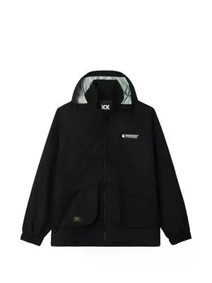 FINGERCROXX Logo-print Hooded Jacket - Black