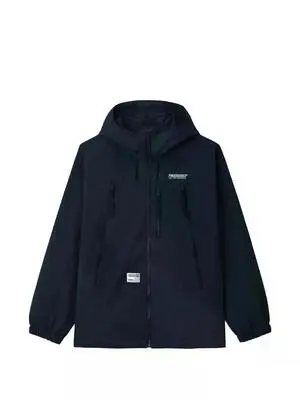 FINGERCROXX Logo-print Hooded Jacket - Blue