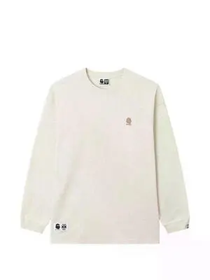 FINGERCROXX Logo-patch Long-sleeve Sweatshirt - Neutrals