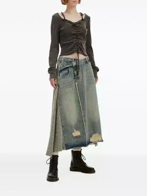 MUSIUM DIV. Ruched Layered-effect Top