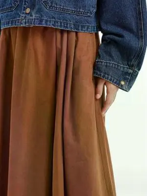 FINGERCROXX Elasticated-waist Midi Skirt